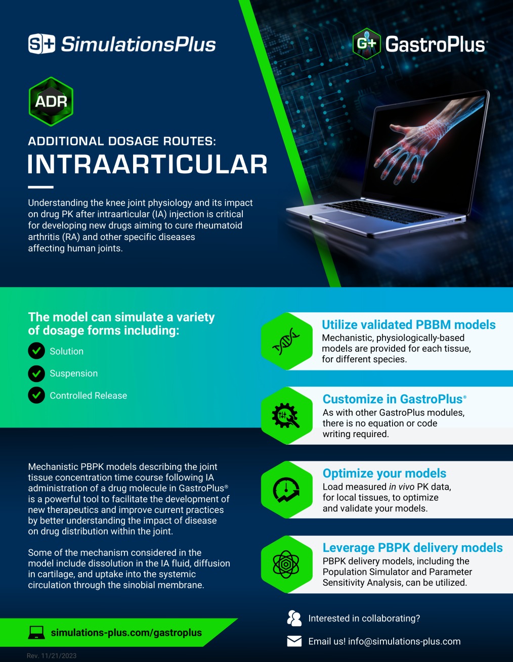 GP ADR-Intraarticular Module Flyer - Simulations Plus