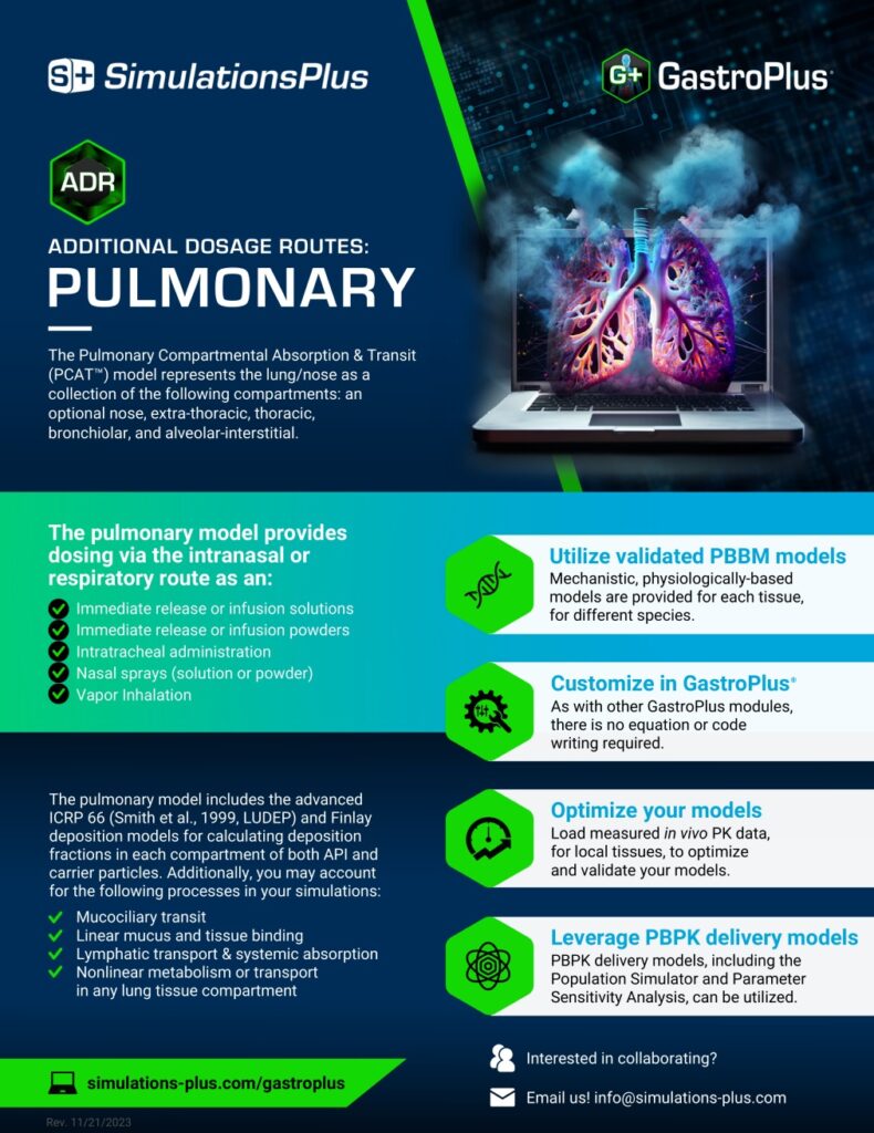 GP ADR-Pulmonary Module Flyer - Simulations Plus