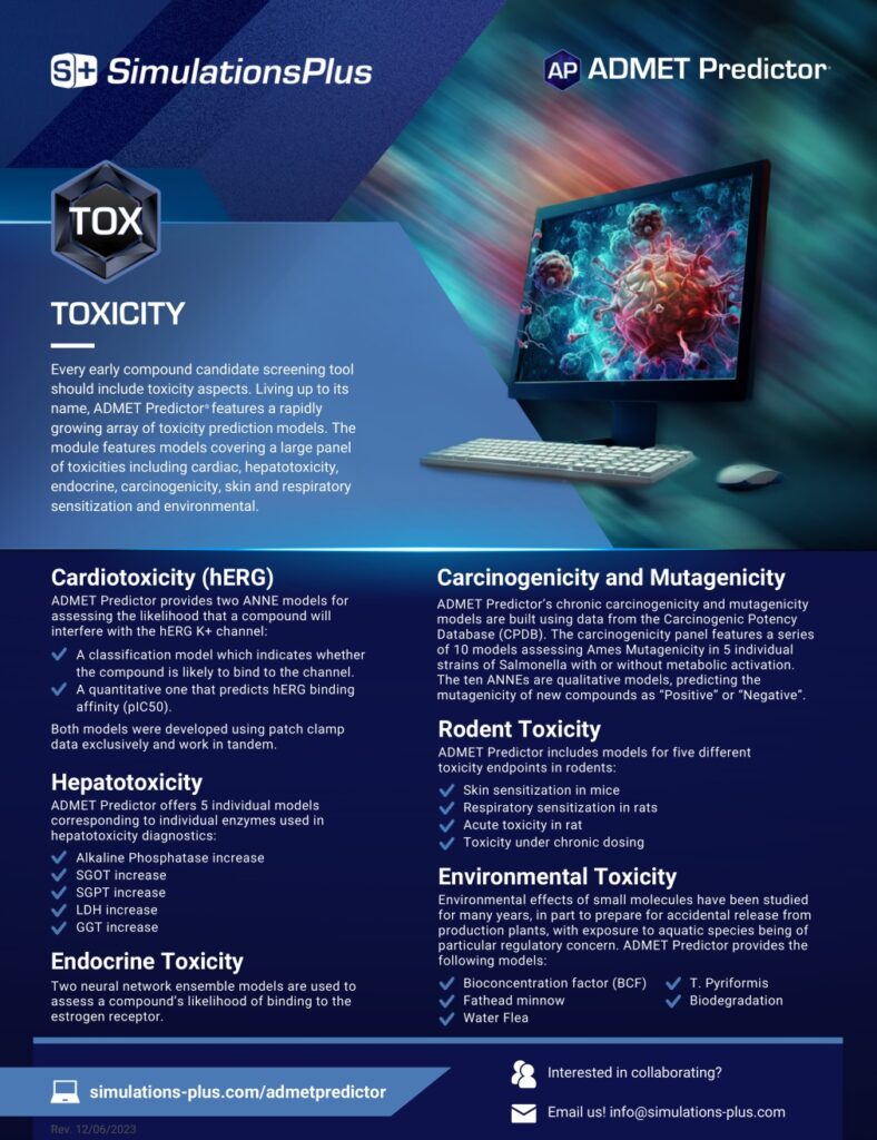 AP Toxicity Module Flyer - Simulations Plus