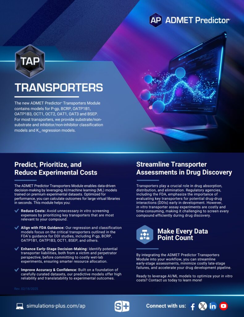 AP Transporters Module Flyer - Simulations Plus
