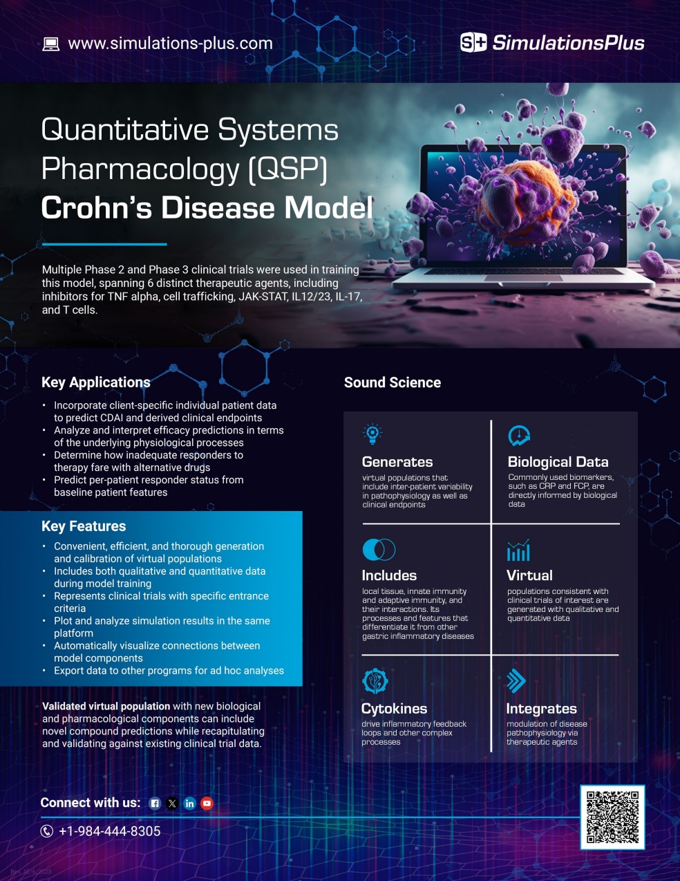 QSP Crohn’s Disease (CD) Model Flyer - Simulations Plus