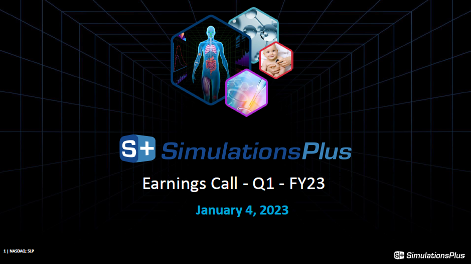 SLP Earnings Presentation Q1FY23 - Simulations Plus