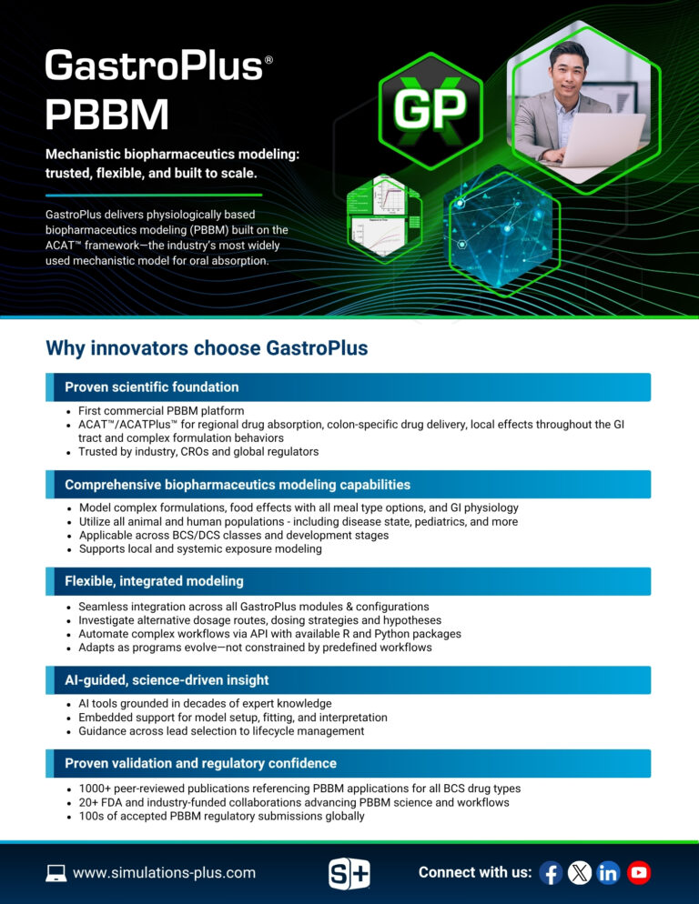 GastroPlus PBBM® Flyer - Simulations Plus