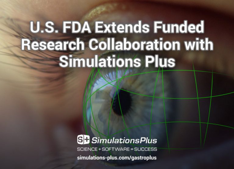 U.S. FDA Extends Funded Research Collaboration with Simulations Plus ...