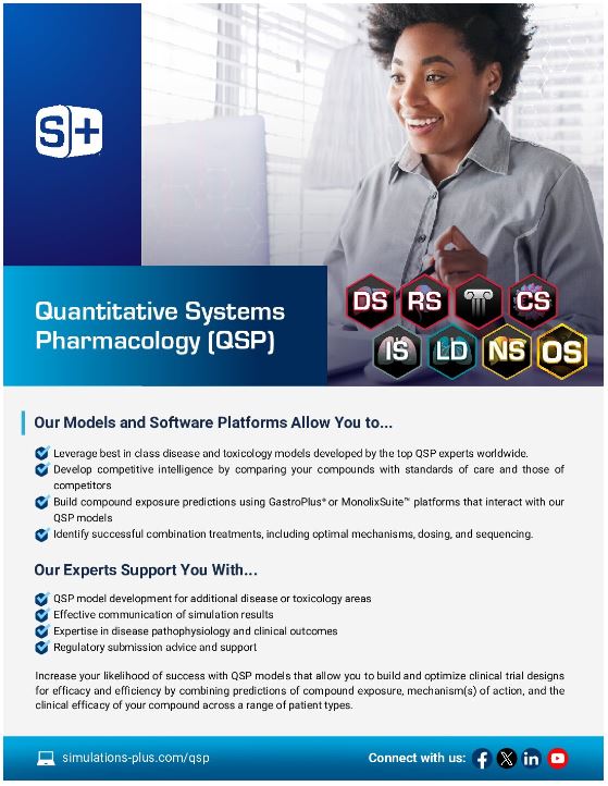 QSP Software and Service Flyer - Simulations Plus