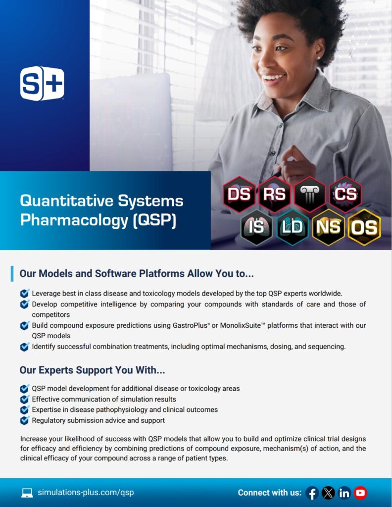 QSP Software and Service Flyer - Simulations Plus