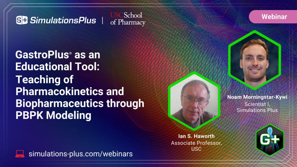 GastroPlus as an Educational Tool Teaching of Pharmacokinetics ...