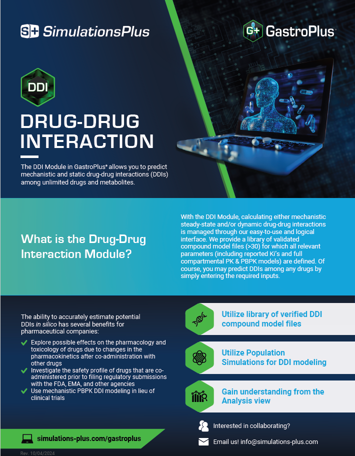 GP DDI Module Flyer - Simulations Plus