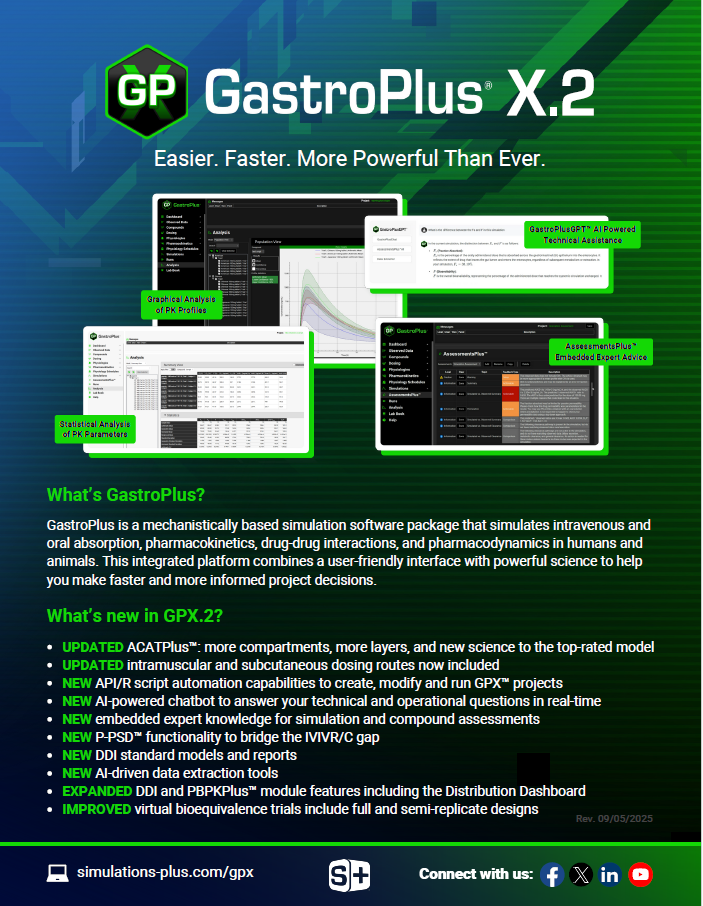 GastroPlus®X.2 Product Brochure - Simulations Plus