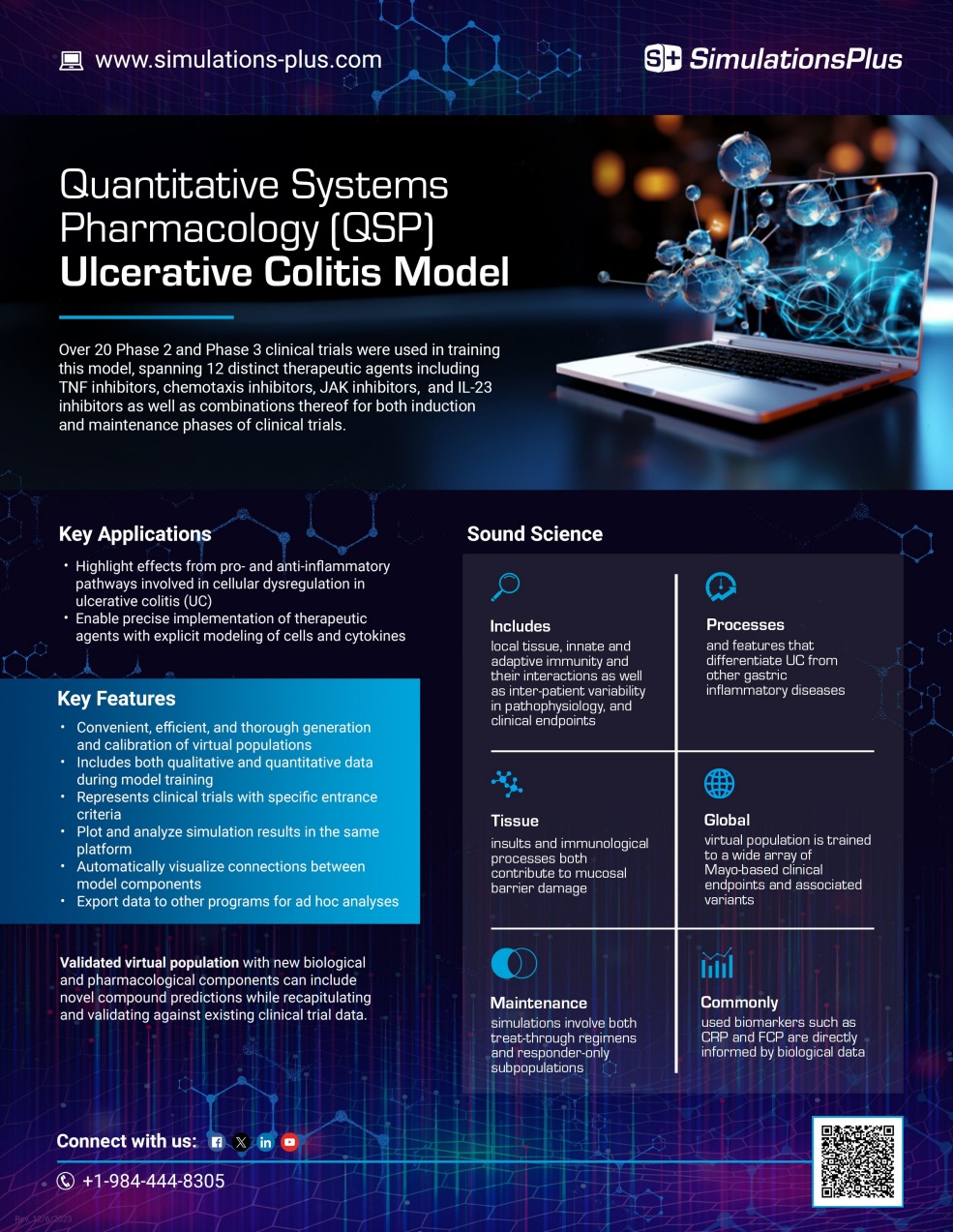 QSP Ulcerative Colitis (UC) Model Flyer - Simulations Plus